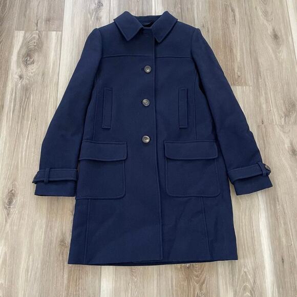 Boden | Jackets & Coats | Boden Durham Wool Blend Coat In Navy Us 2uk 6 ...